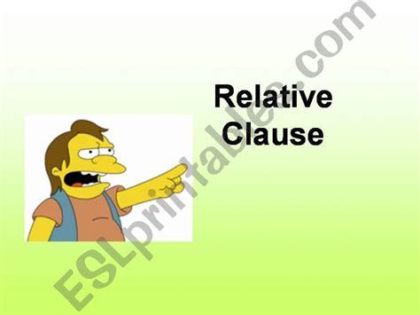 Esl English Powerpoints Relative Clause