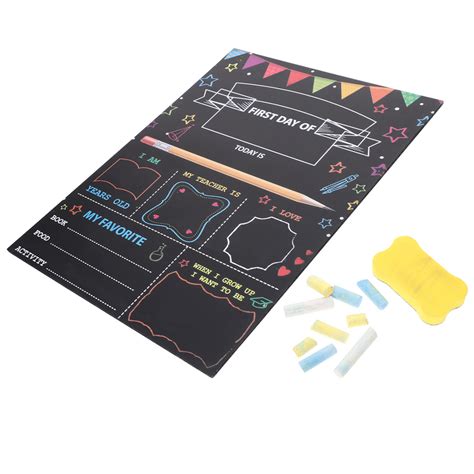 금속 양면 칠판 어린이 장식 학교 첫날 사진 플라스틱 유치원 사인 프레젠테이션 용품