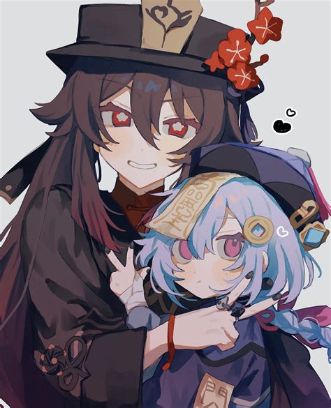 Hu Tao And Qiqi Genshin Impact Drawn By Inagoinaire Danbooru