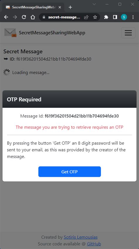 Github Sotirislem Secretmessagesharingwebapp