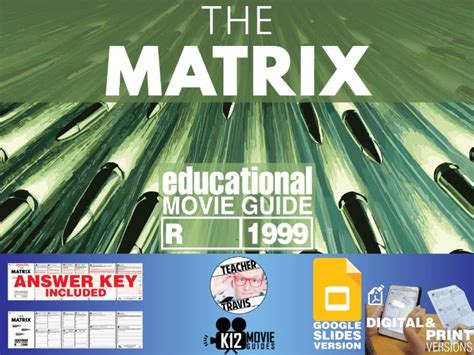 The Matrix Movie Guide R 1999 Worksheet Questions Teaching Resources The Matrix Movie Guide R 1999 Worksheet Questions Teaching Resources