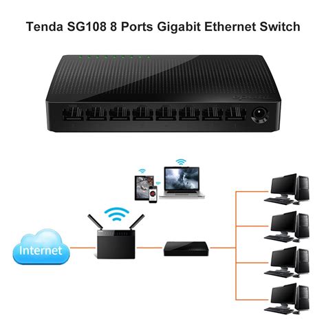 Tenda Sg108 Gigabit 8 Port Desktop Ethernet Switch Grandado
