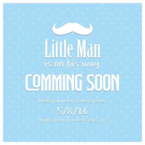 블루 베이비 샤워 초대장 디자인 Eps Uidownload