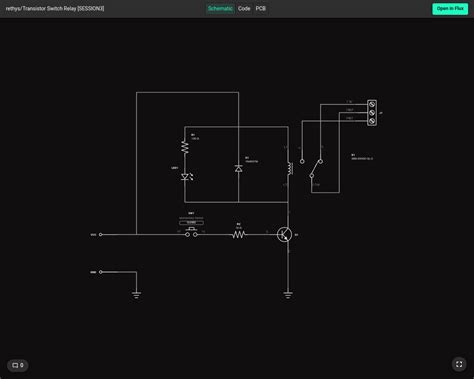 Schematic For Transistor Switch Relay [session3] · Flux