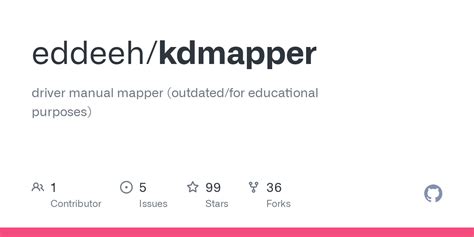 github eddeeh kdmapper driver manual mapper outdated for