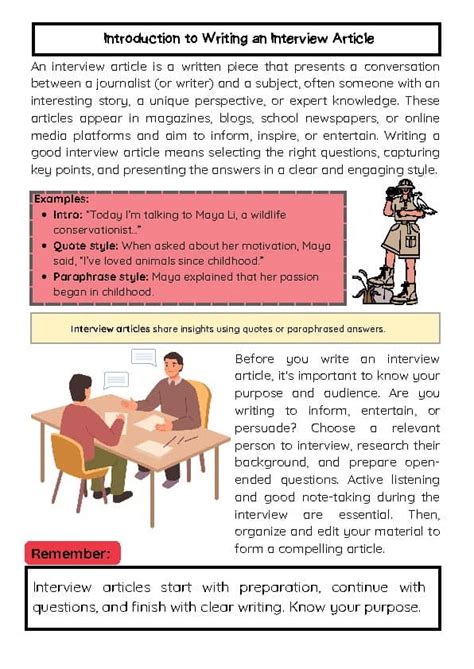 Writing An Interview Article Structure Voice Style By The English Spark