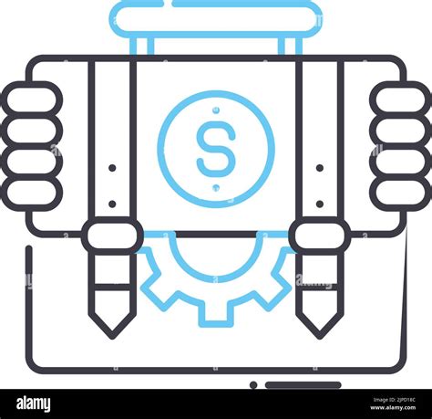 Smart Project Line Icon Outline Symbol Vector Illustration Concept