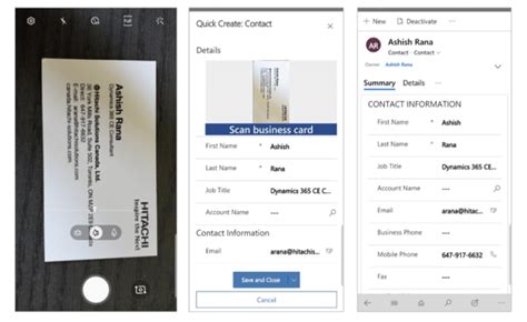 How To Scan Business Cards Using Dynamics 365 Mobile App Hitachi Solutions