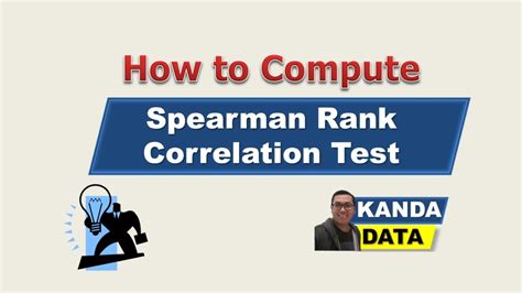 How To Compute Spearman Rank Correlation Test Kanda Data