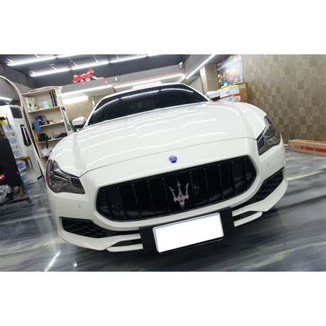 瑪莎拉蒂 Maserati Quattroporte Sq4 夜色套件 全車鍍鉻貼膜 水箱罩貼膜 B柱貼膜 Ghibli 蝦皮購物