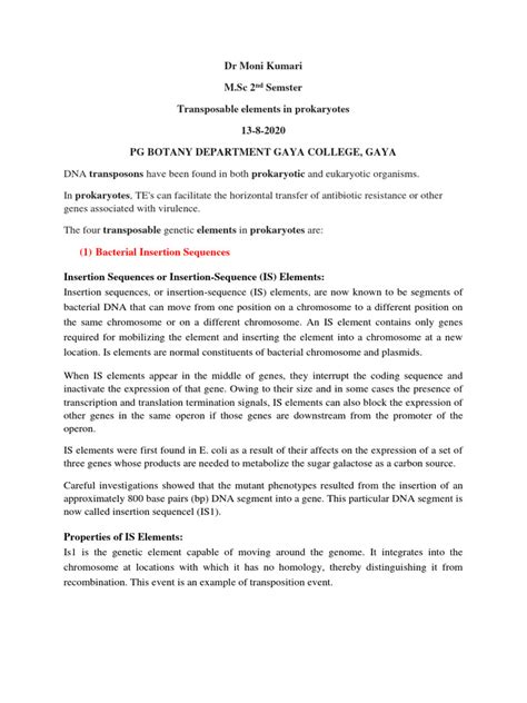 Transposable Element Pdf Transposable Element Gene