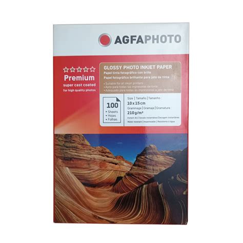 قیمت و خرید کاغذ چاپ عکس فتوگلاسه آگفافوتو مدل 210g سایز 10x15سانتیمتر بسته 100 عددی