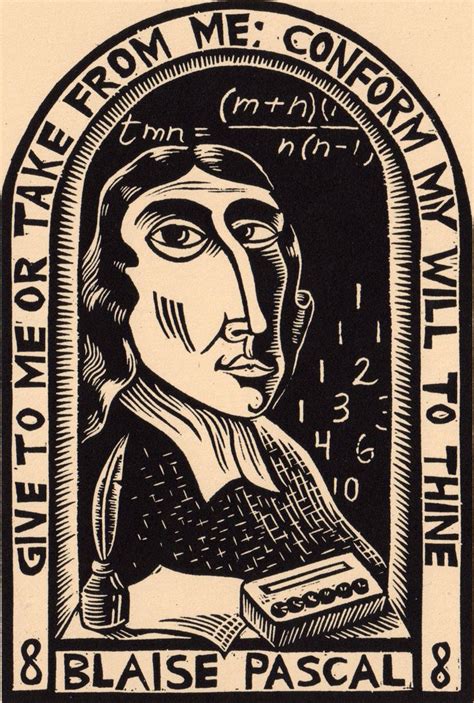 Blaise Pascal Original Art Block Print Calculus Theologian Etsy Art Block Original Art Linocut