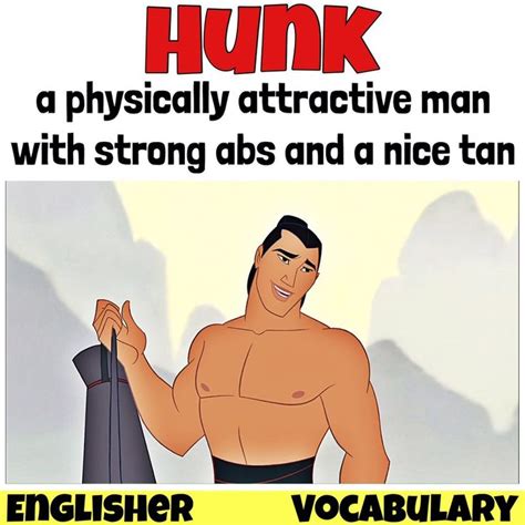 Vocabulary HUNK Vocabulário em inglês Vocabulário Inglês