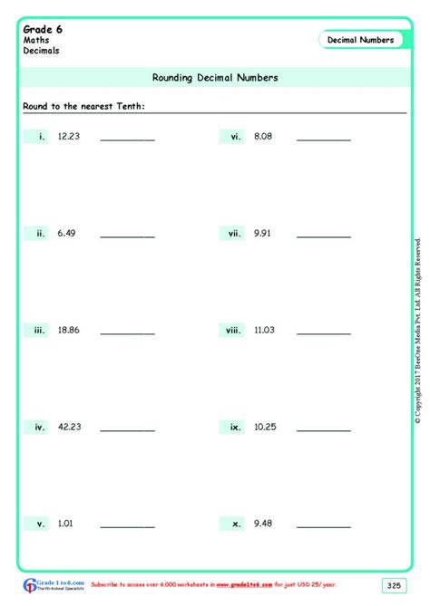 Rounding Decimals Worksheet Rounding Numbers Decimal Number Number