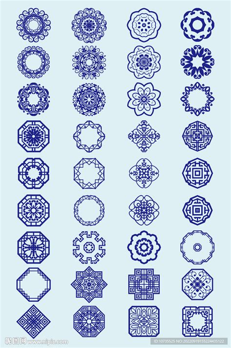 Ai矢量圆形花纹图形设计图 其他 广告设计 设计图库 昵图网