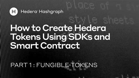 How To Create Hedera Tokens Using Sdks And Smart Contract — Part 1 Fungible Tokens By Hedera