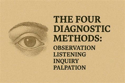 The Four Diagnostic Methods Observation Listening Inquiry Palpation
