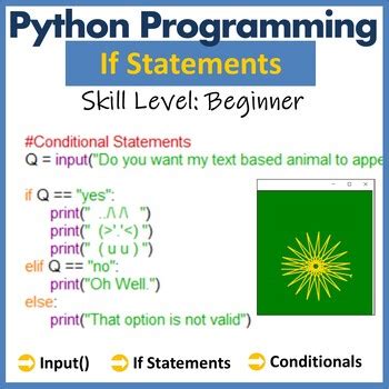 Using If Statements In Python Programming Computer Coding Worksheets