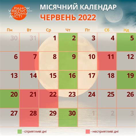 Місячний календар на червень 2022 сприятливі та несприятливі дати Читайте на Ukr Net