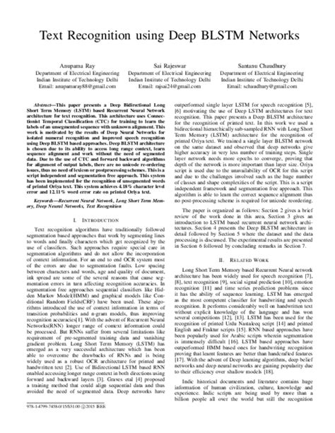 Pdf Text Recognition Using Deep Blstm Networks