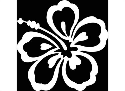 Hibiscus Flower Vinyl Vehicle Decal Tropical Flower Etsy