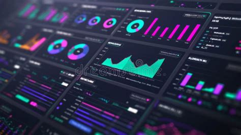 computer screen displaying a multitude of data stock image image of system complexity 320485931
