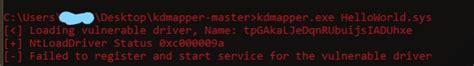 Failed To Register And Start Service For The Vulnerable Driver Issue TheCruZ Kdmapper