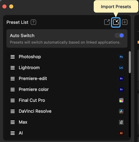[tourbox tutorial] how to import and export presets