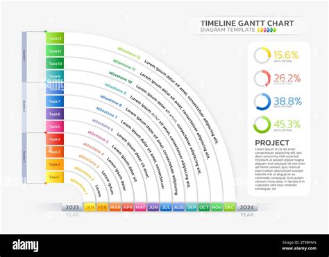 Timeline Gantt Chart Infographic Template Background Stock Vector Image And Art Alamy