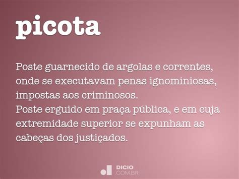 Picota Dicio Dicionário Online De Português