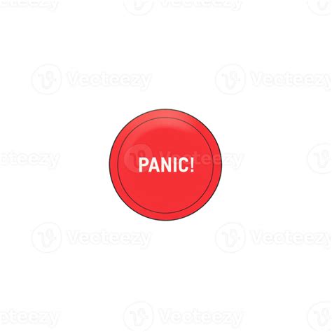 Red Circle Button Displays Panic Warning Message 55389748 Png