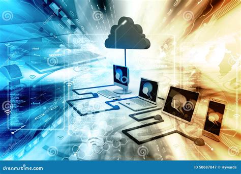 Cloud Computing Stock Illustration Illustration Of Connection