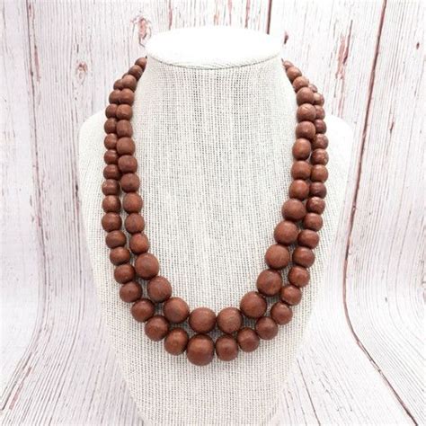 70s Graduated Wood Beaded Necklaces Lot Of 2 Junk Yard Deals