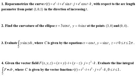 solved 1 reparametrize the curve