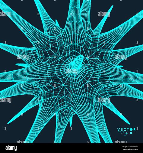 Connection Structure 3d Abstract Vector Illustration For Science And