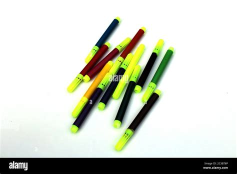 Multi Color Marker Isolated On White Background Stock Photo Alamy