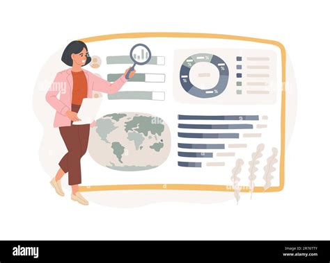 Business Intelligence Dashboard Isolated Concept Vector Illustration