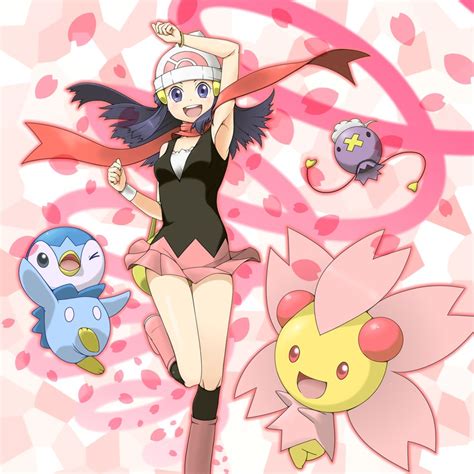 Dawn Drifloon Cherrim And Cherrim Pokemon And More Drawn By Jinteitei Danbooru