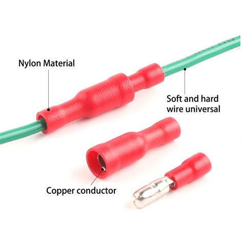 MPD FRD PVC Bullet Shaped Female Male Insulating Joint Wire Connector Bullet Audio Wiring