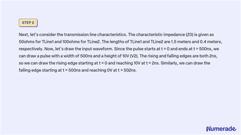 Solved Apply The Bouncing Wave Diagram To Draw The Input And Output Voltages For The Circuit
