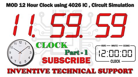 Mod 12 Hour Clock Using 4026 Ic Simulation Circuit By Inventive