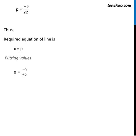 Misc Find Equation Of Line Parallel To Y Axis And Drawn