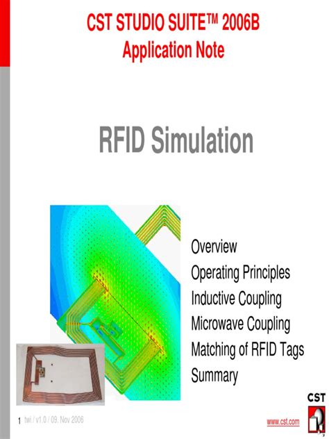 Cst Application Note Rfid Pdf Radio Frequency Identification Electromagnetism