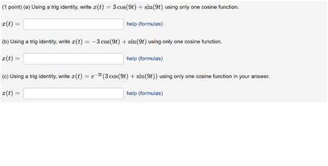 solved 1 point a using a trig identity write z t 3