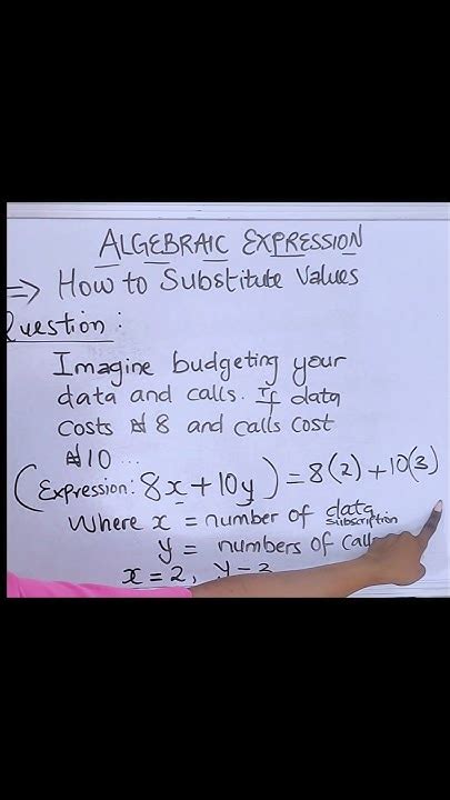 How To Substitute Given An Algebraic Expression Youtube