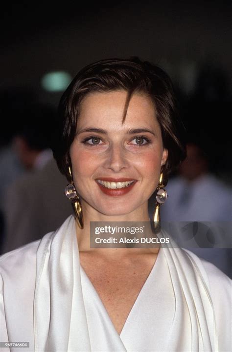Actress Isabella Rossellini At Trophee Lancome September 14 1990