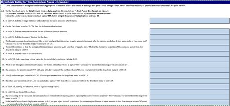 Solved Hypothesis Testing For Two Populations Means Chegg