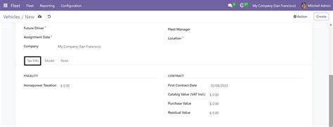Fleet Management App Odoo V16 Community Edition Book