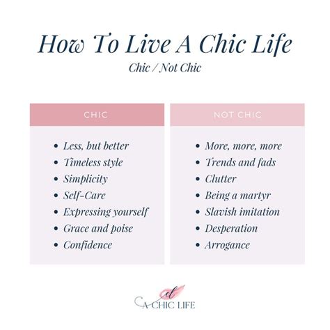 How To Live A Chic Life Chic Or Not Chic Chic Fashion And Beauty